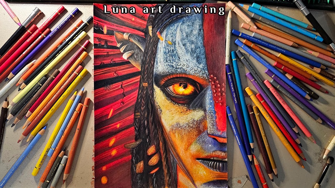 Drawing Avatar 3 Character | Luna art drawing - YouTube