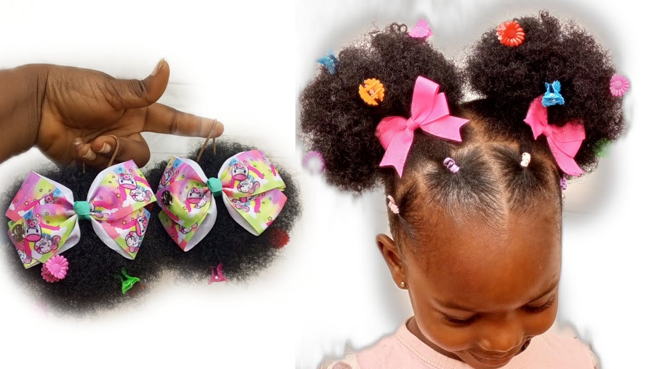 BEAUTIFUL PACKING GEL HAIRSTYLE FOR KIDS USING THE DETACHABLE AFRO ...