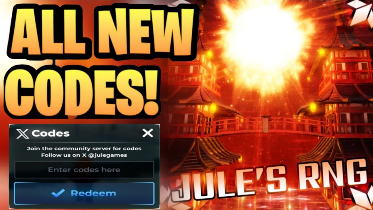 *NEW* ALL WORKING CODES FOR JULE'S RNG IN AUGUST 2025! ROBLOX JULE'S ...