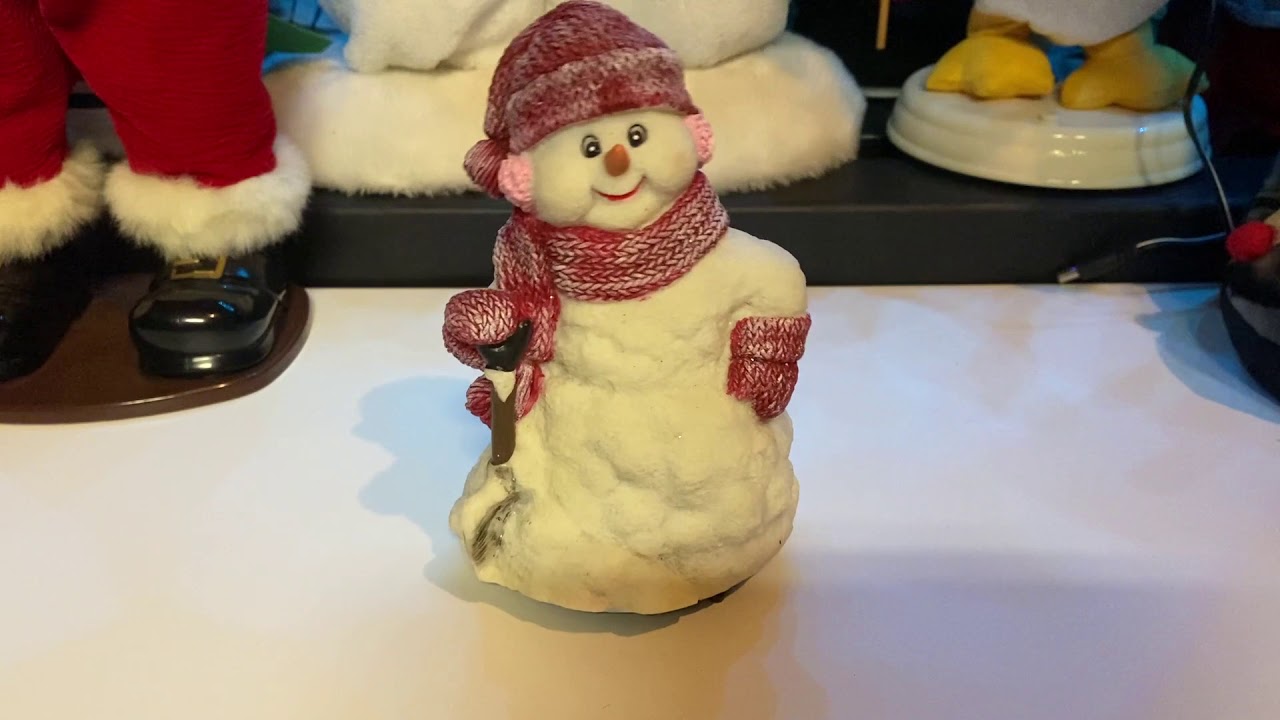 RARE Unknown Company Animated Rubber Snowman - YouTube