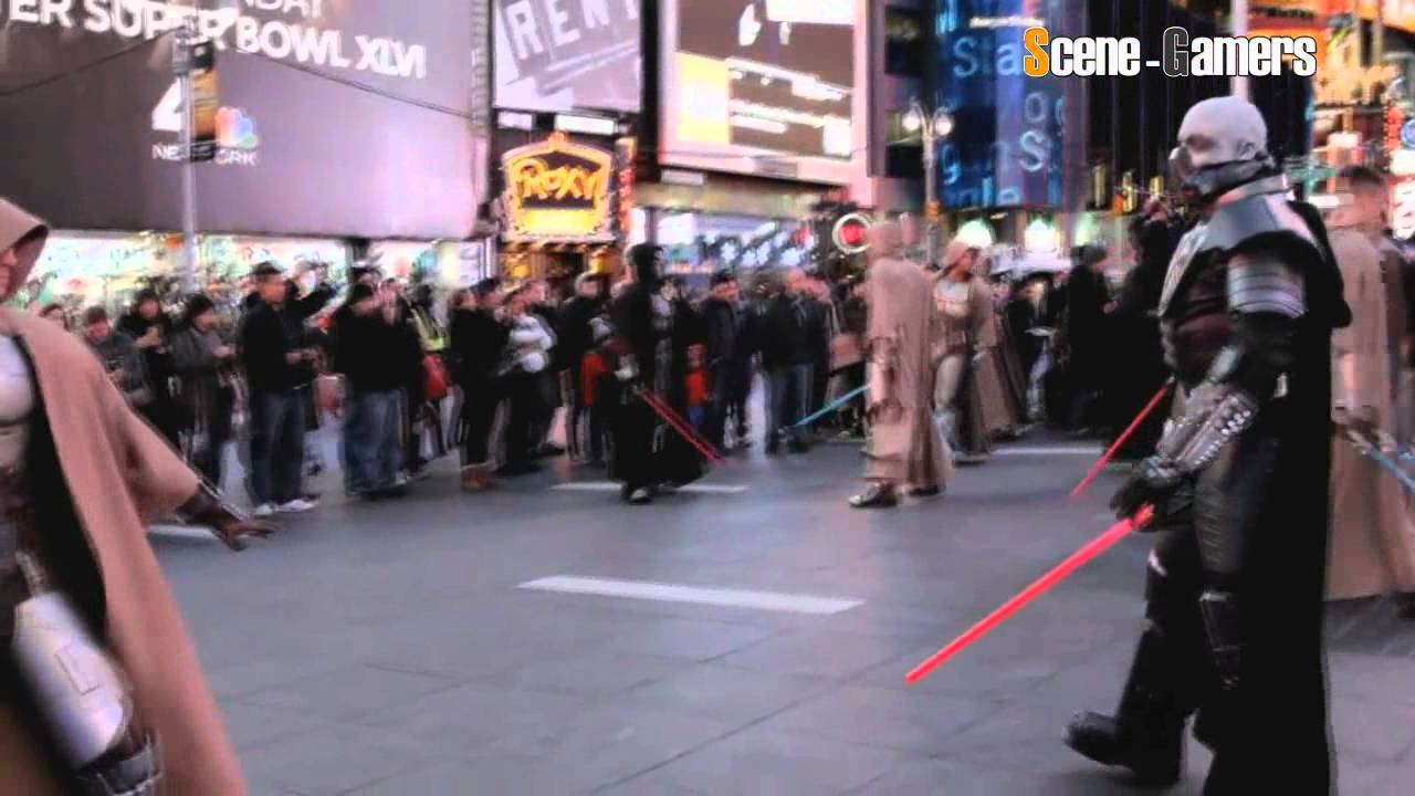 SWTOR - Launch-Party am Times Square in New York - YouTube