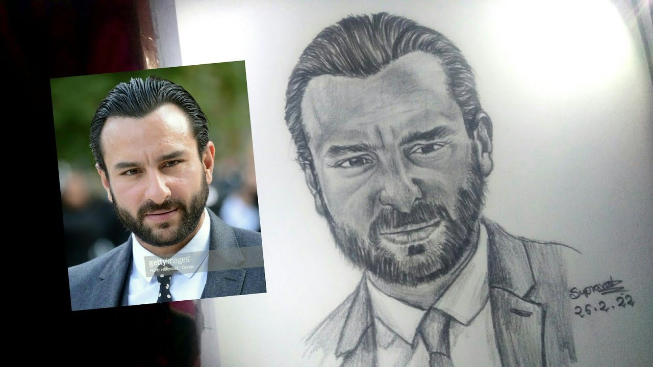 Drawing Saif Ali Khan #Art - YouTube