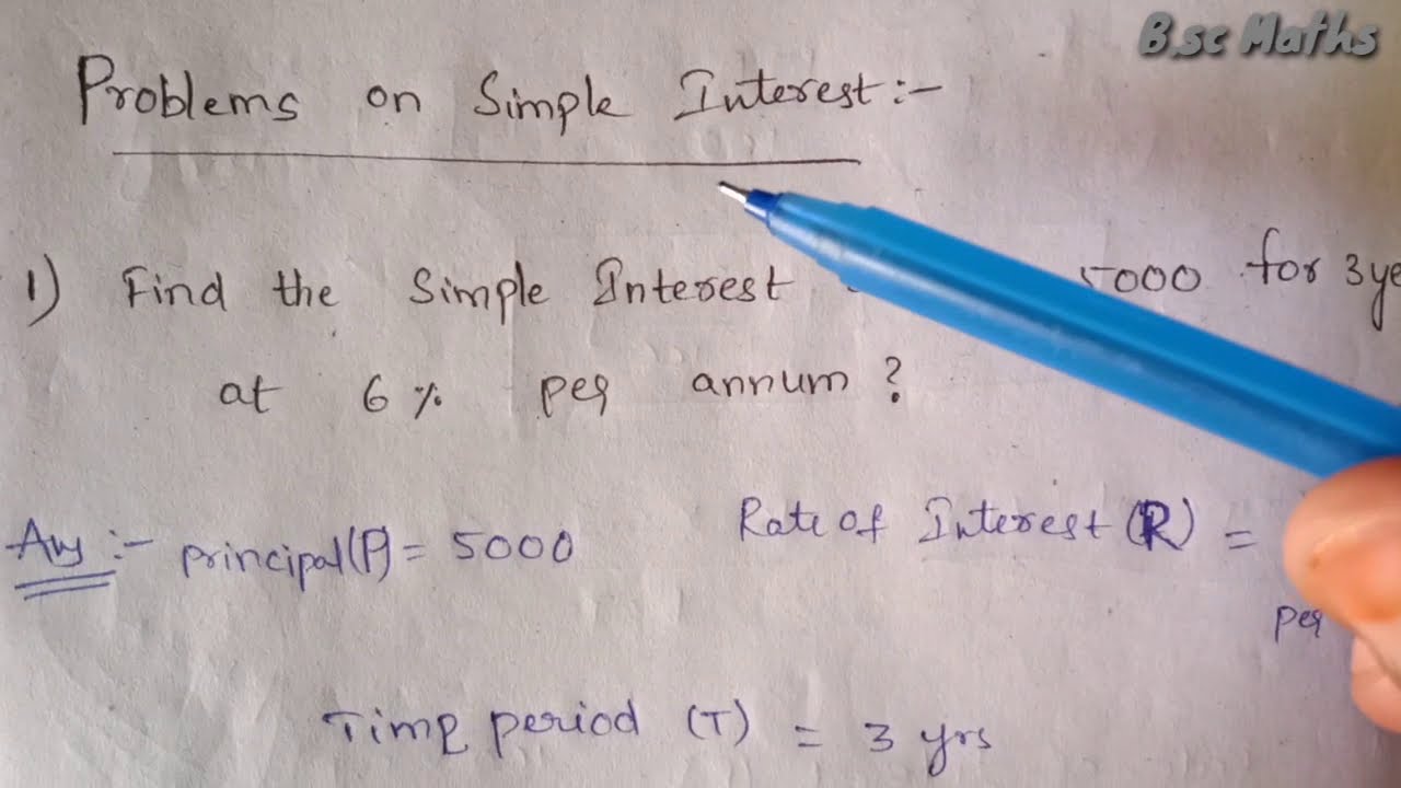Simple Interest Problems - YouTube