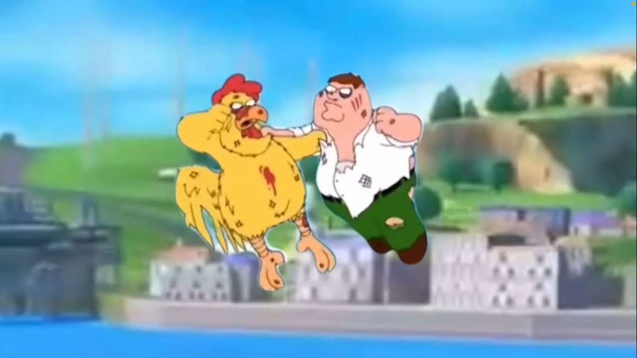Peter Griffin vs Ernie the giant chicken in Super smash brothers ...