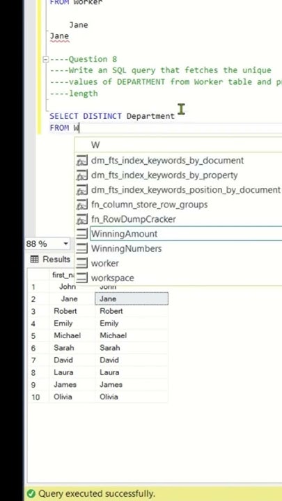 Basic Sql Interview Questions 8 Sqlfordataengineer Sqldevelopment Shorts Youtube
