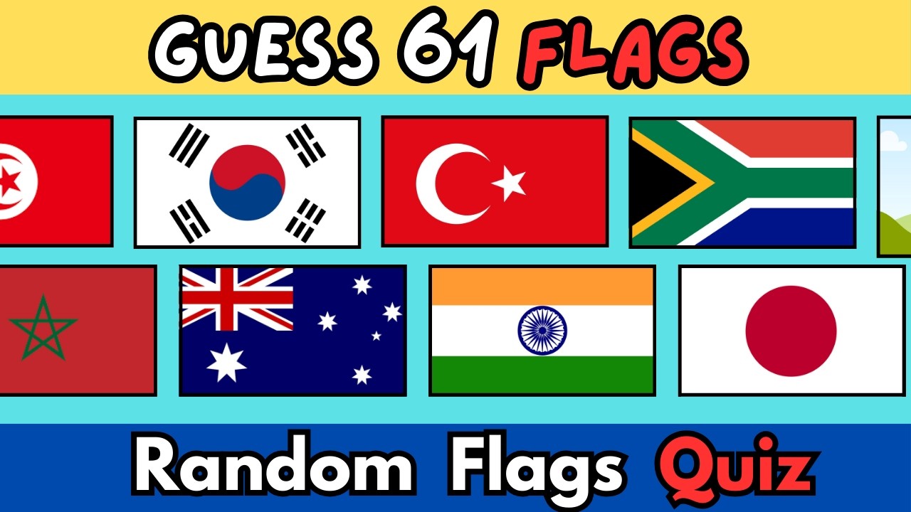 Guess The Flag Quiz | 61 Random Country Flag | Brain-Quiz - YouTube