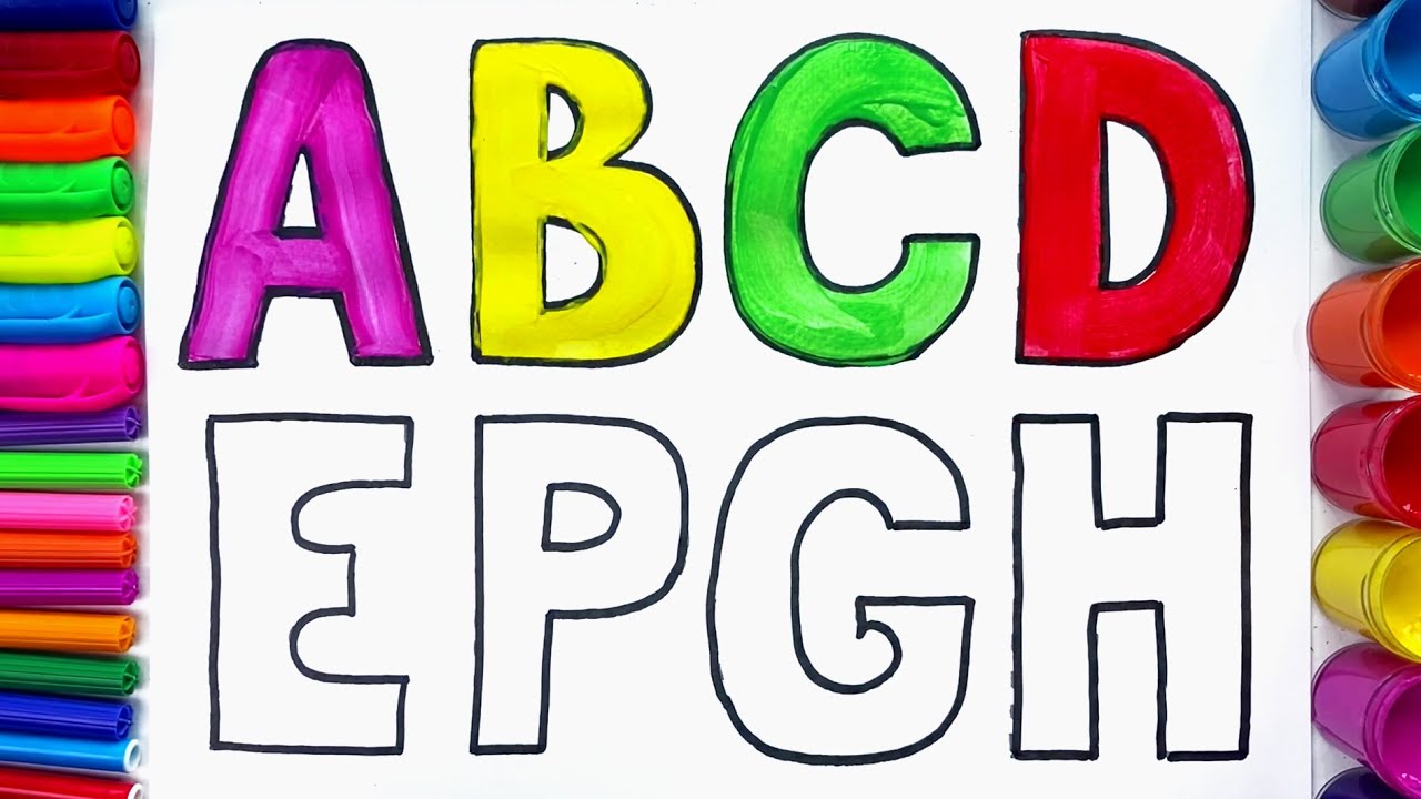 ABC HOW TO DRAWING AND LEARN ALPHABET #abc #paint #forkids - YouTube