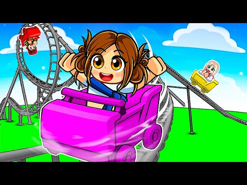 DEV HIZ TRENİ İNŞA ETTK💥ROBLOX BUILD A ROLLER COASTER