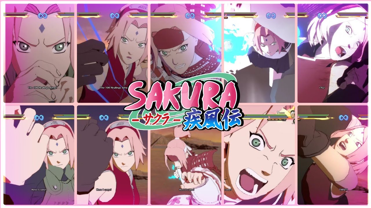 All Sakura Haruno Ultimate Jutsu with costumes (Japanese subtitles) in ...