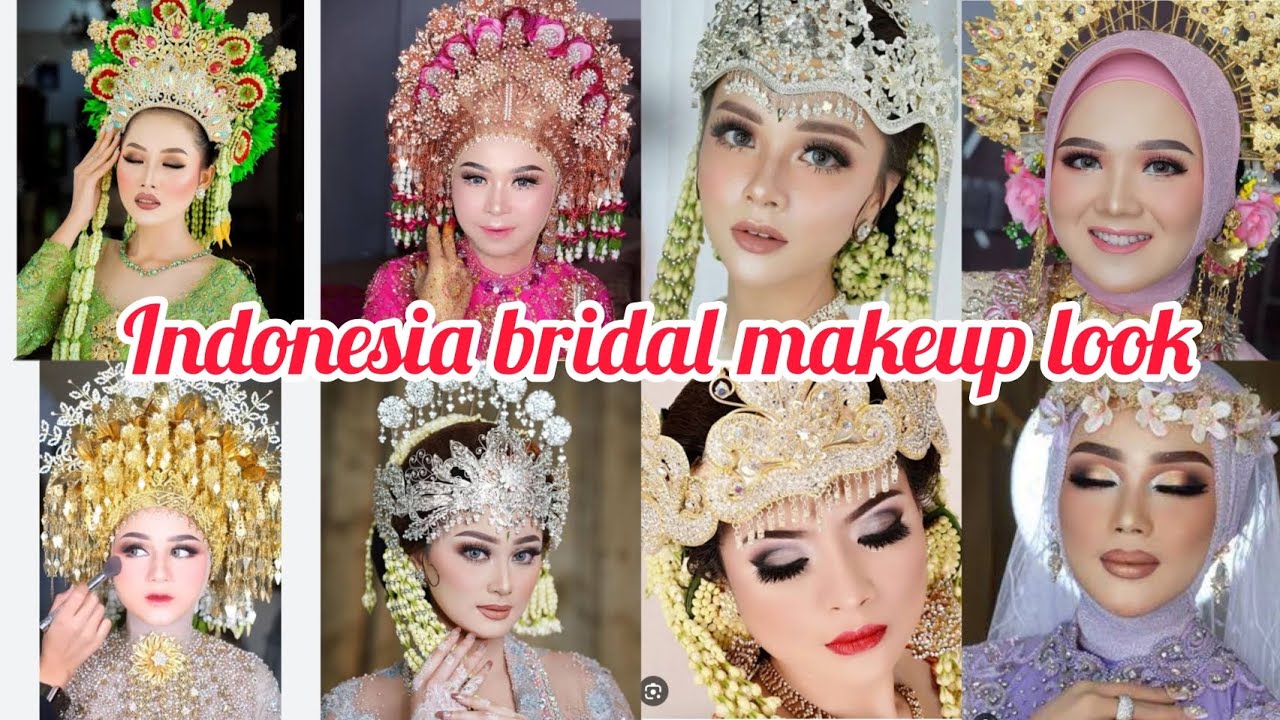 Indonesia bridal makeup look।। bridal makeup photos।। makeover look ...