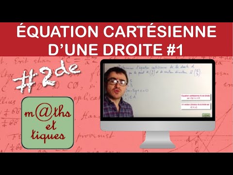 Determine a Cartesian equation of a straight line (1) - Second