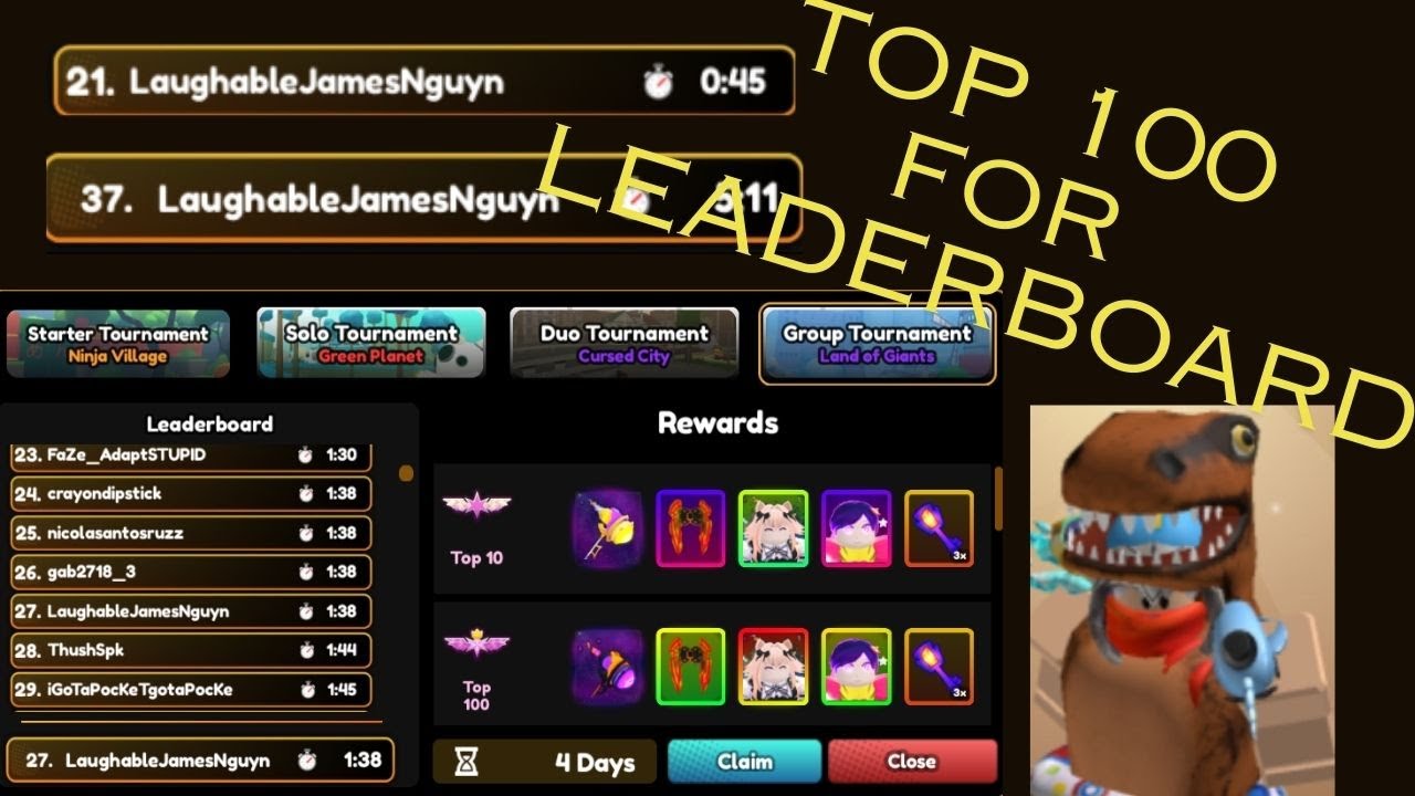 TOP 100 LEADERBOARD IN TOURNAMENT? ANIME CHAMPIONS - YouTube