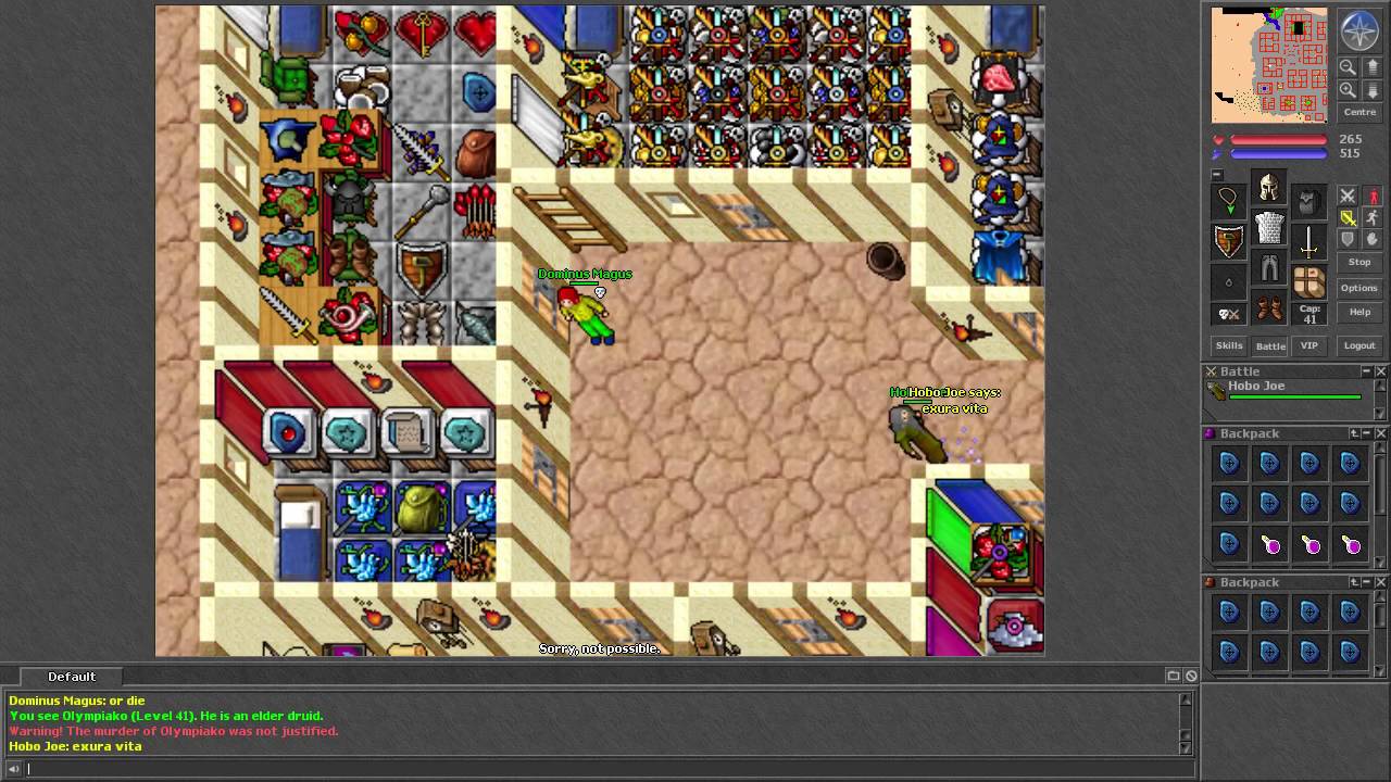 Tibia [7.4] Level 24 mage goes PK in Darashia - YouTube