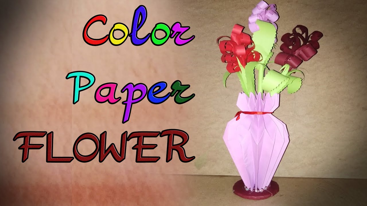 How to Make Heliconia Flower with Color Paper | DIY Paper Flowers ...