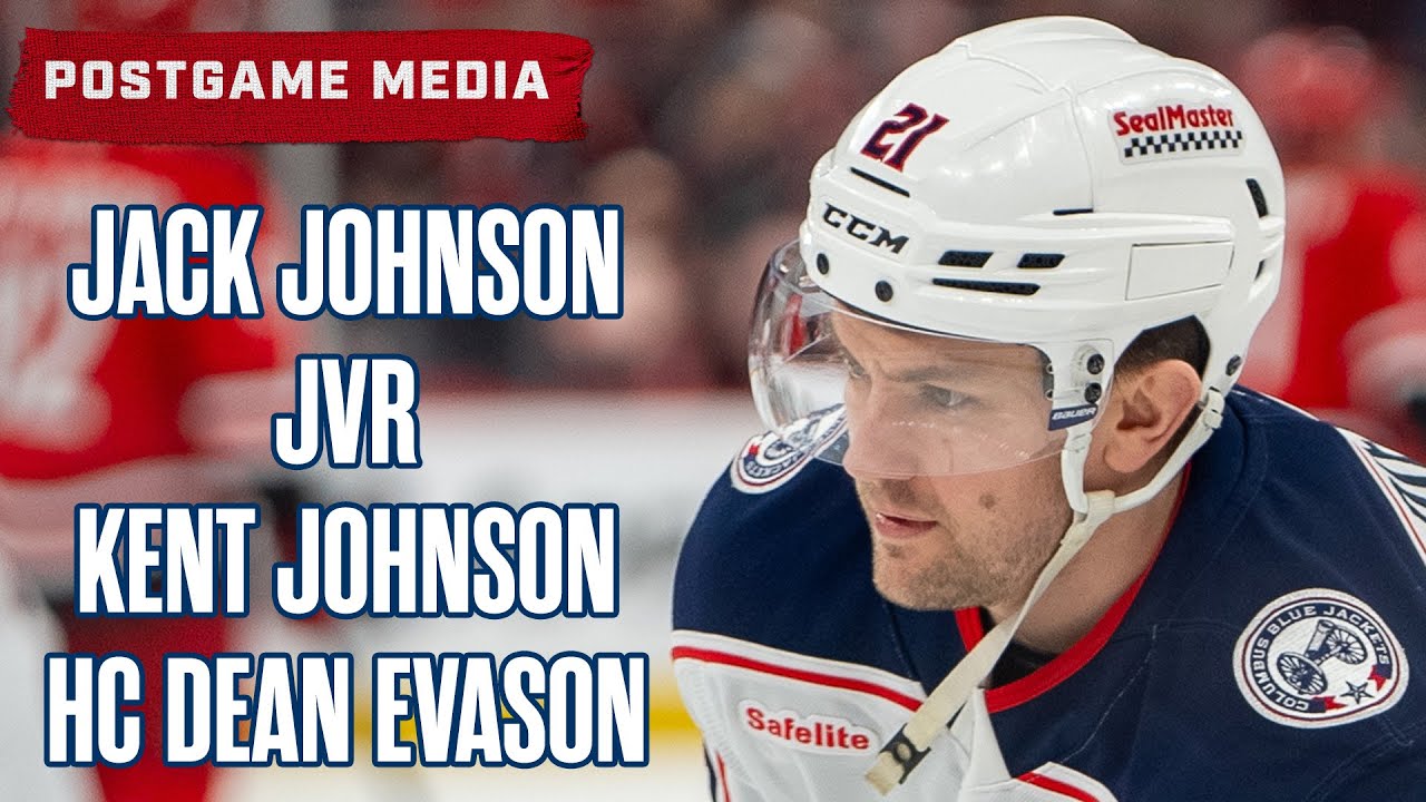 Jack Johnson, JVR, Kent Johnson and Head Coach Dean Evason | Postgame ...