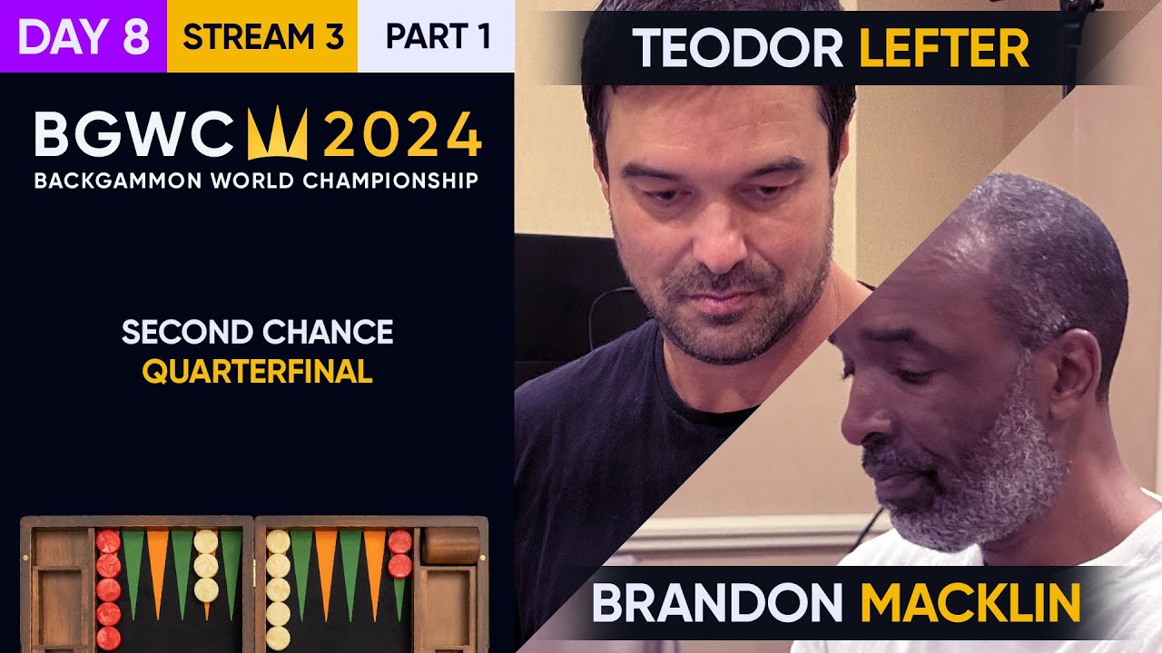 Backgammon World Championship 2024 - DAY 8, Stream 3 P1 - Main Second ...