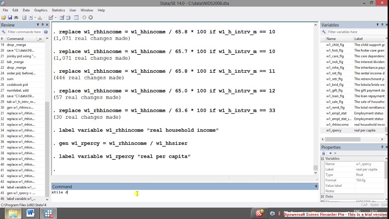 Stata Video #27 - YouTube