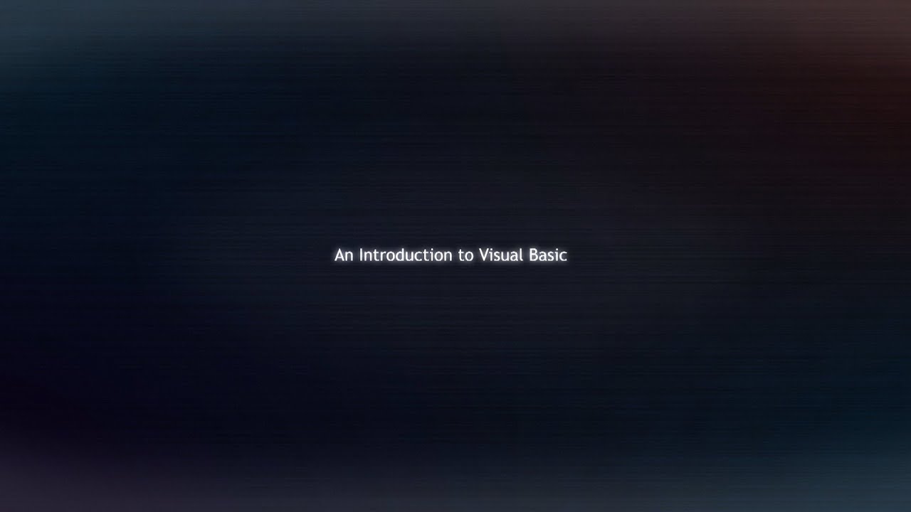 An Introducton to Visual Basics -Episode 7 - YouTube