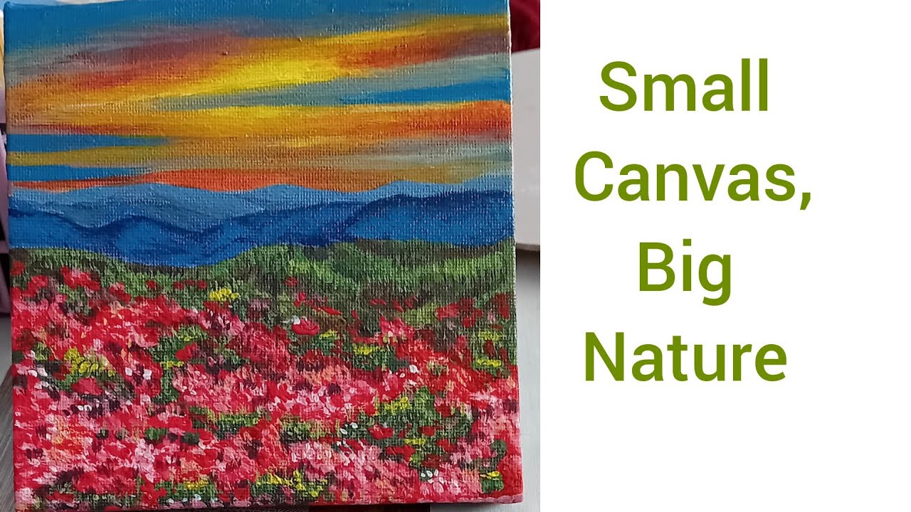 Small canvas,Big nature. #Acrylic painting.. - YouTube