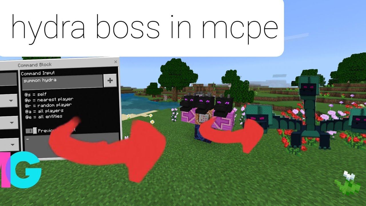 How to spawn the hydra boss in mcpe - YouTube