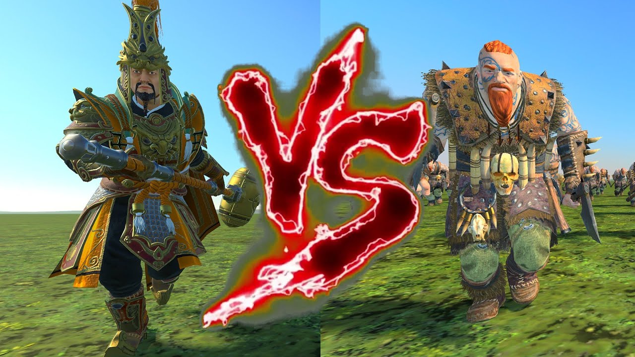 Celestial General VS Marauder Berserkers. Total War Warhammer 3 - YouTube