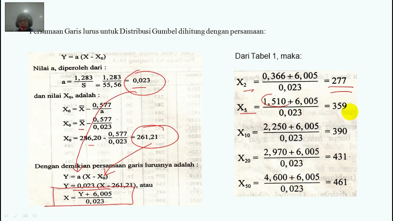 Hidrologi Statistik: Perhitungan Metode Gumbel dan Log Pearson - YouTube