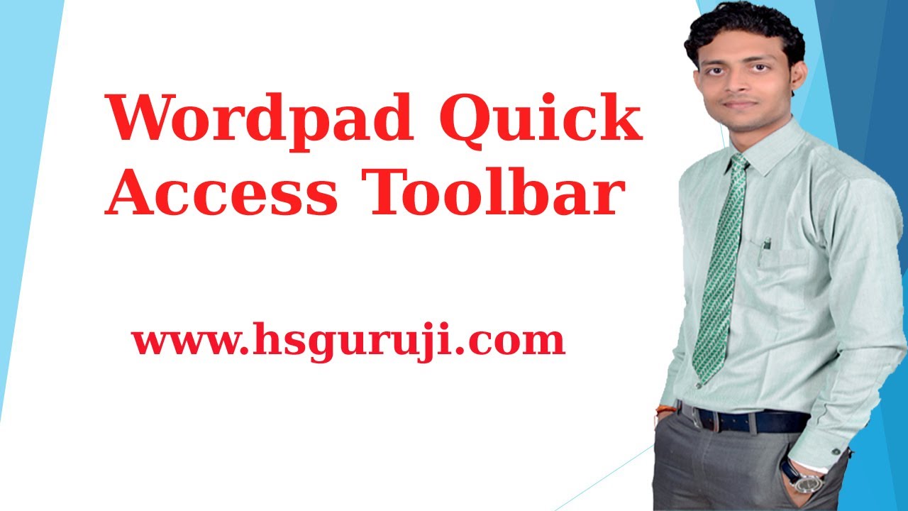 Wordpad Quick Access Toolbar - YouTube