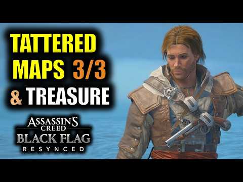 All Tattered Map Pieces & Florida Treasure Location | Assassin's Creed Black Flag Resynced