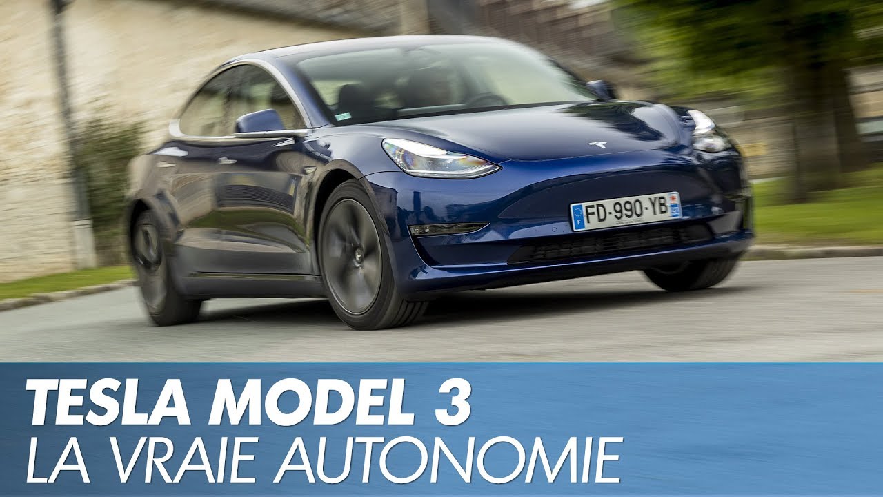 Essai Tesla Model 3 : le test vérité sur son autonomie - YouTube