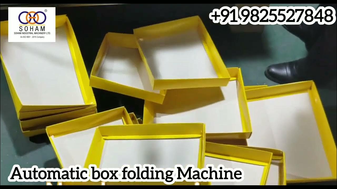 Automatic box folding machine - YouTube