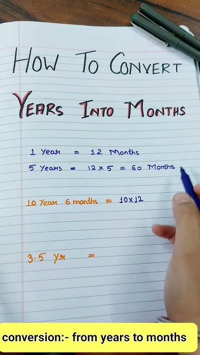 how to convert years into months #conversionyearsintomonths #reasoning ...