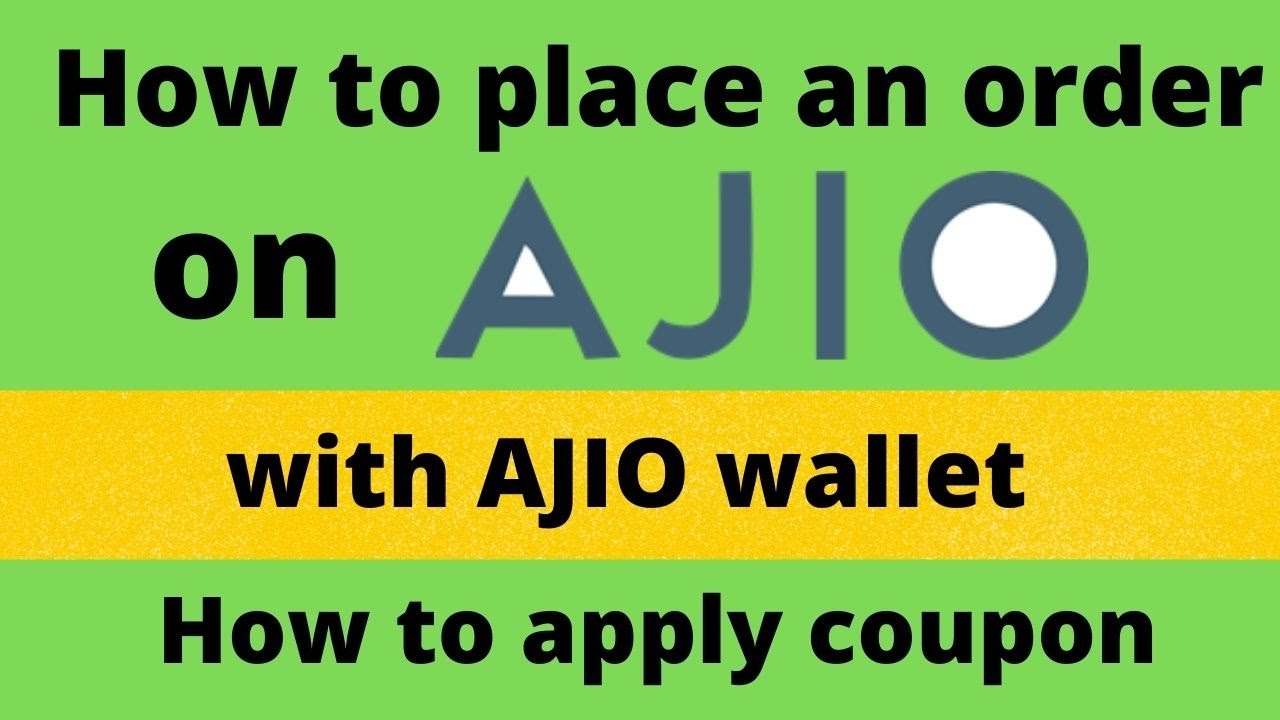 How to place an order on AJIO.com | How to apply coupon? | AJIO Wallet ...