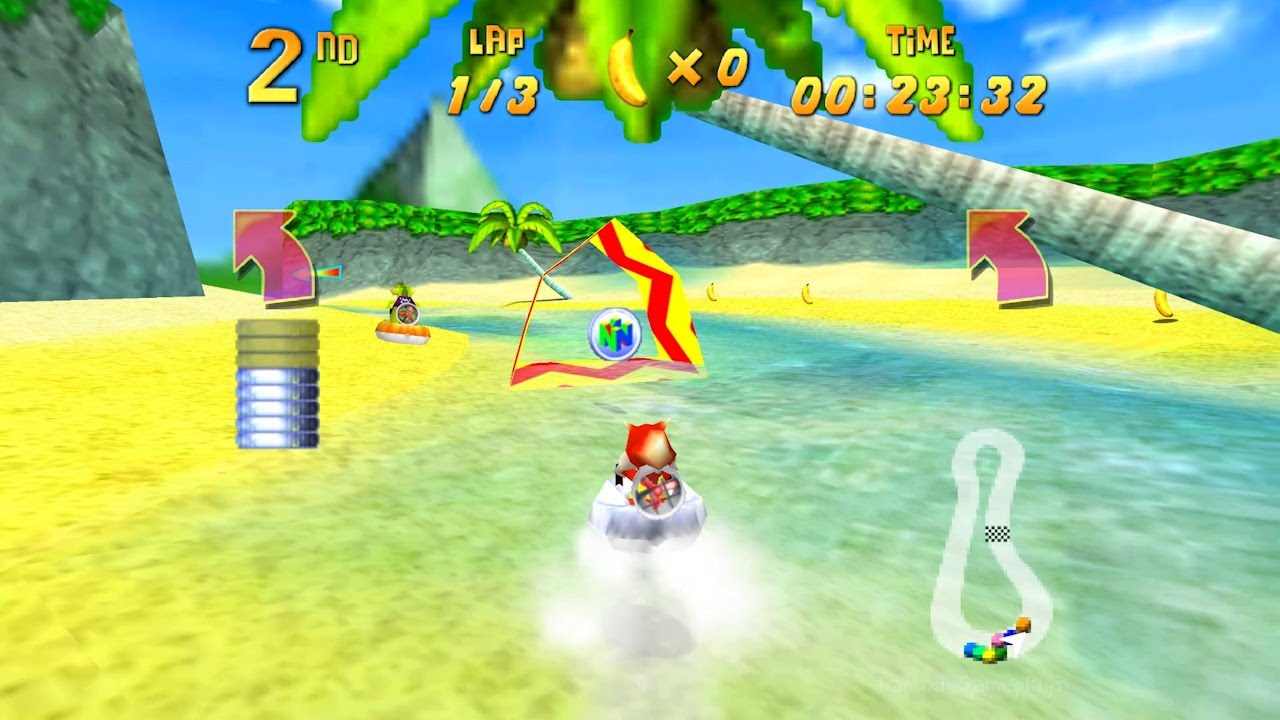 Diddy Kong Racing HD - Whale Bay (Silver Coins) - YouTube