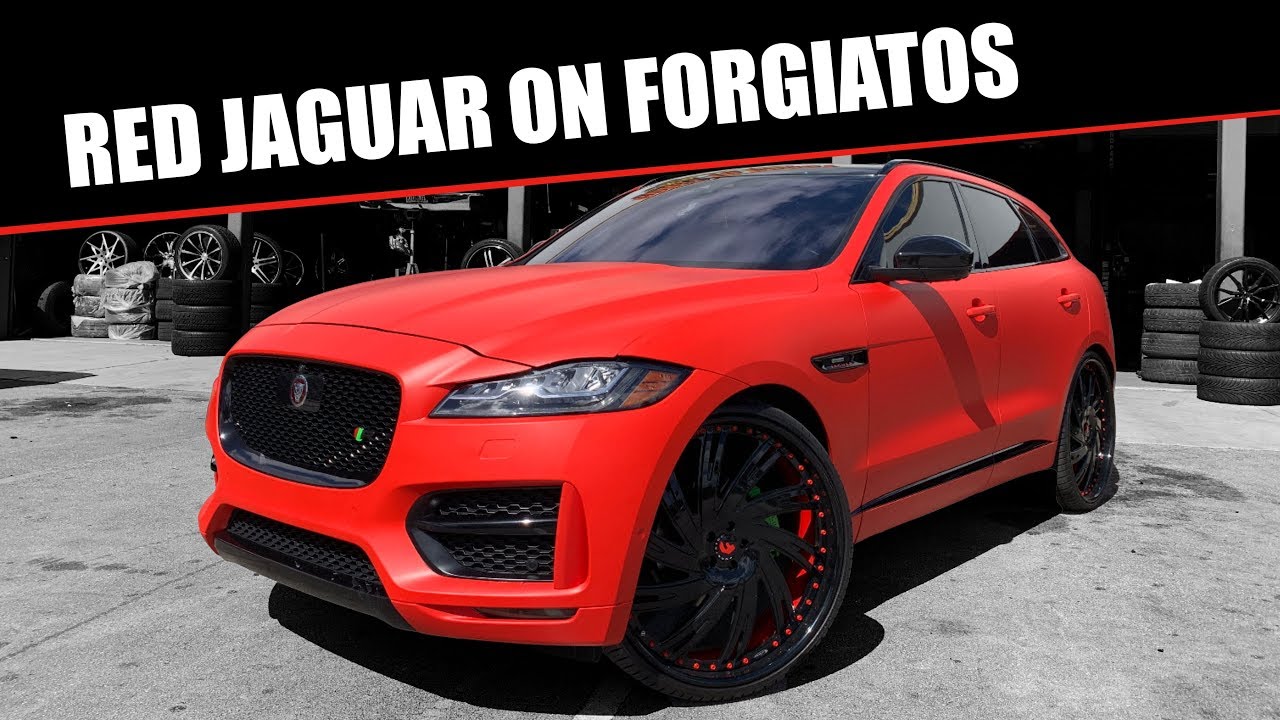 Red Jaguar on Forgiatos - Coast 2 Coast Customs - YouTube