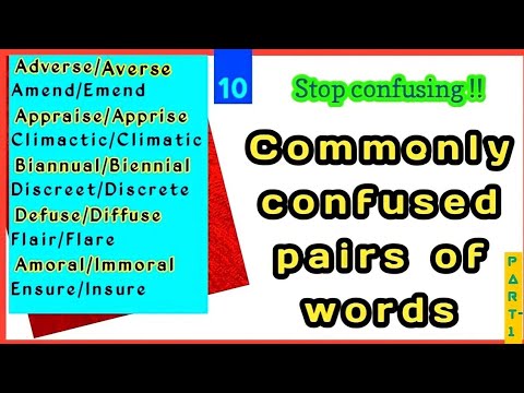 Commonly confused pair of words | commonly confused words in english ...