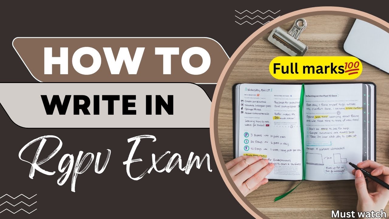 How to write in RGPV Exam || Full marks strategy 💯 || College students ...