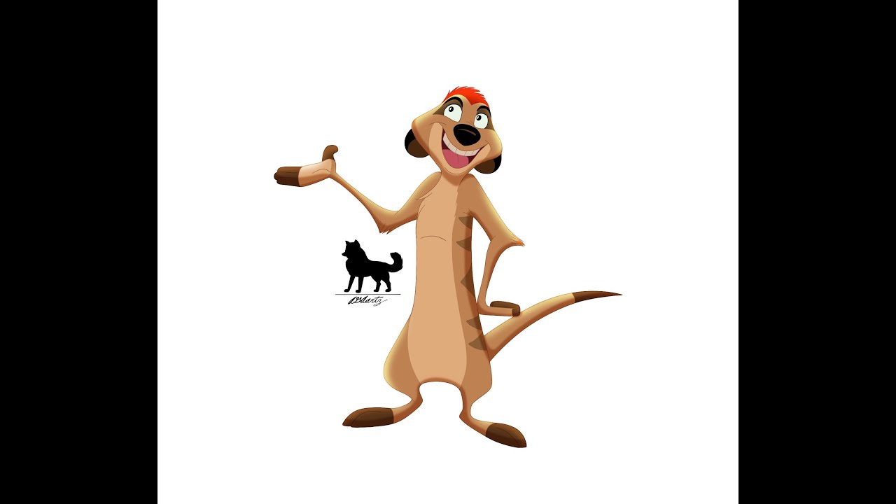 Procreate Disney Fanart Speedpaint: Timon From The Lion King - YouTube