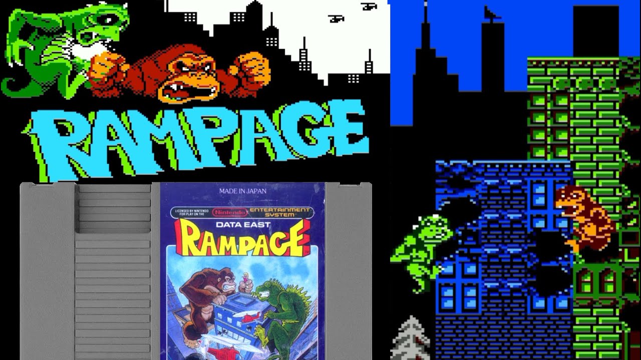 Rampage (Data East, 1988) - NES Gameplay HD (2 Player) - YouTube