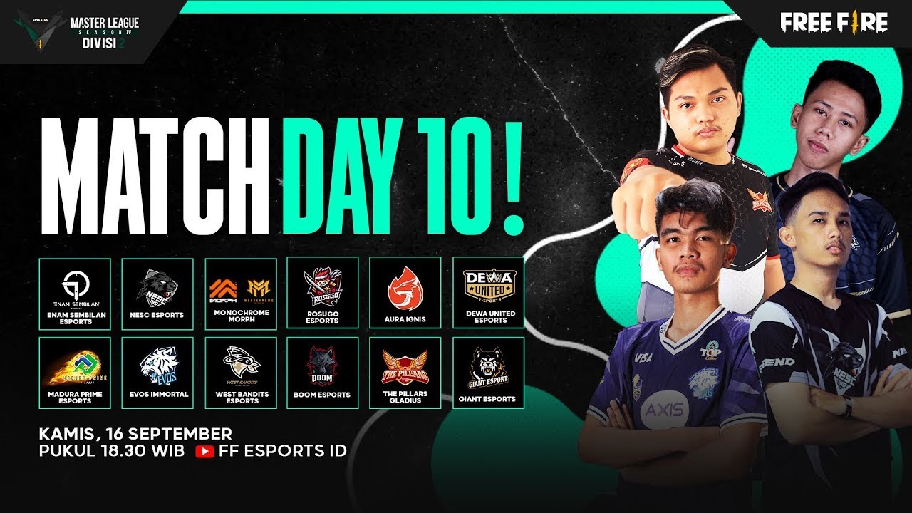 [2021] Free Fire Master League Season IV Divisi 2 - Match Day 10 - YouTube