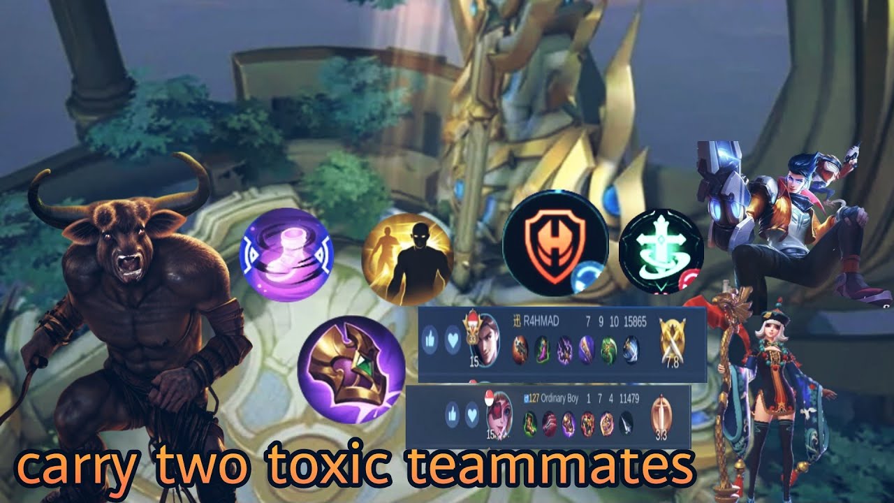 Carrying 2 feeder in rank | Minotaur insane combo | MLBB - YouTube