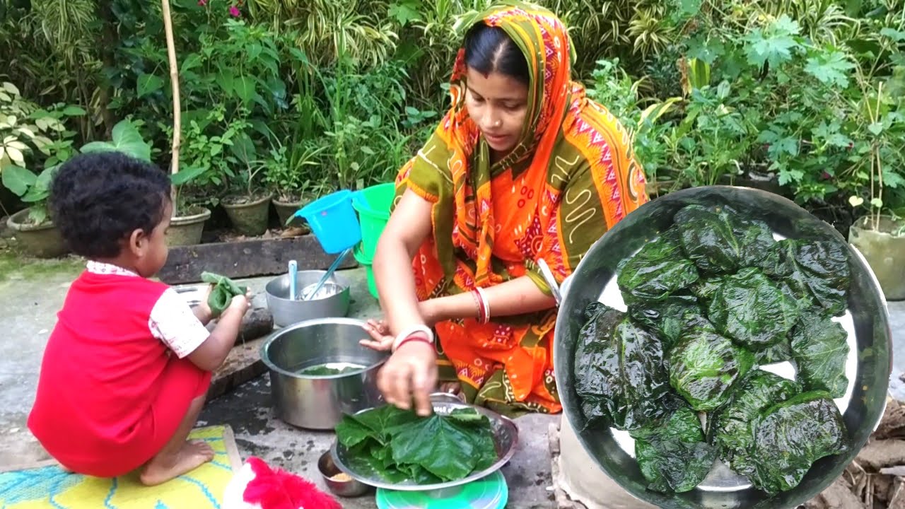 পুর ভরা কুমড়ো পাতা ভাজির রেসিপি// Pur vora kumro pata vaja - YouTube