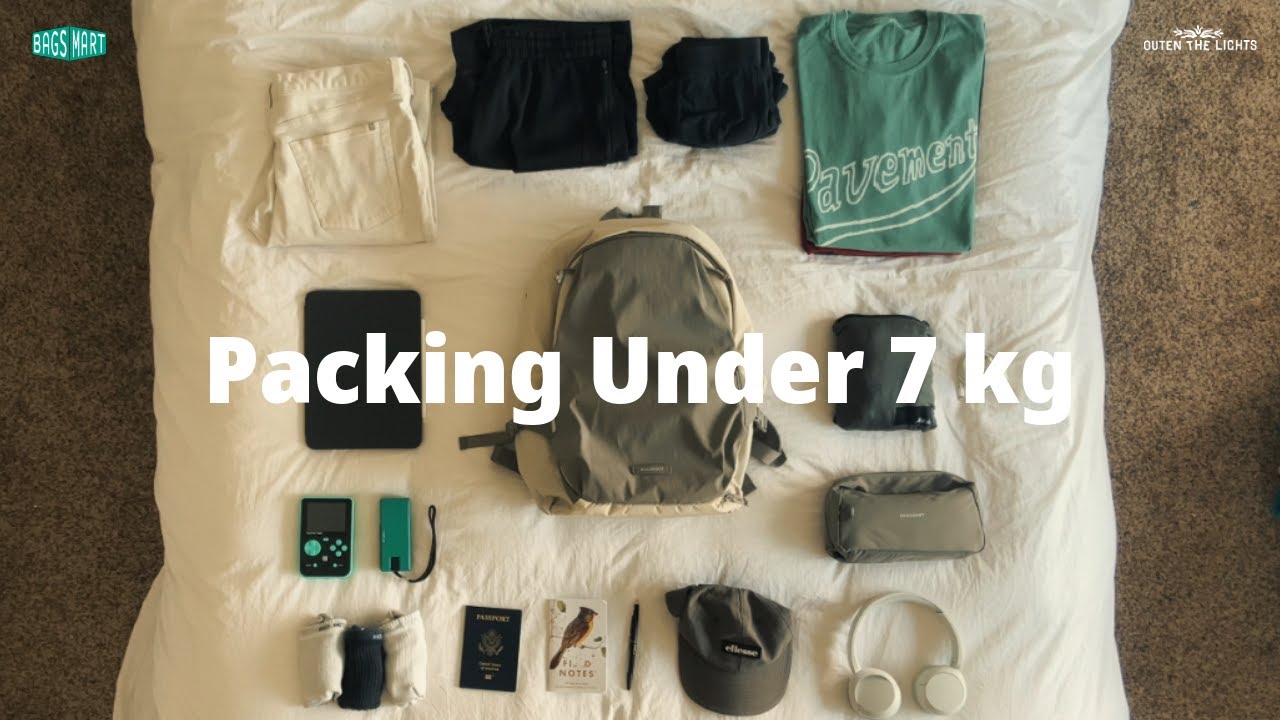 One Bag Travel Packing Under 7 kg | BAGSMART Soar 25L Backpack - YouTube