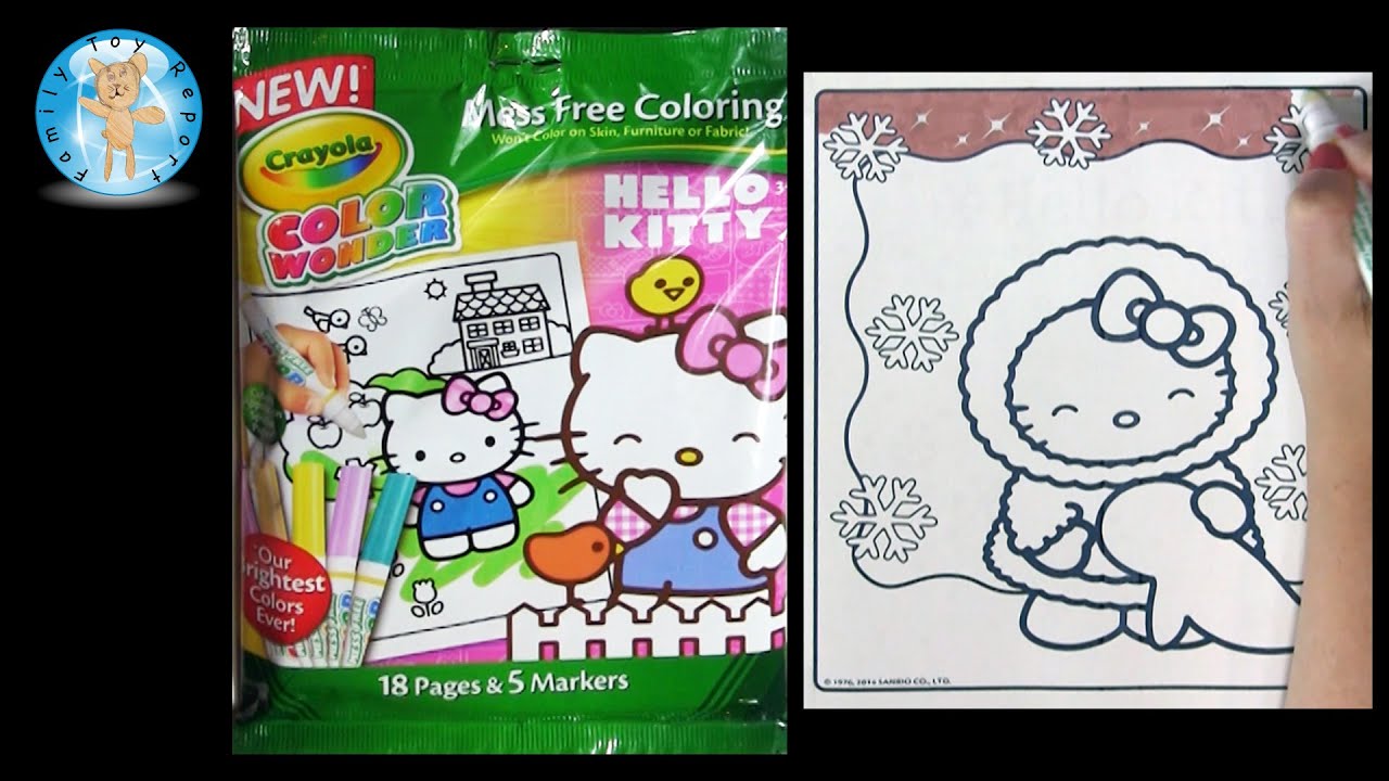 Crayola Color Wonder HELLO KITTY Coloring Book Seal Winter Snow ...