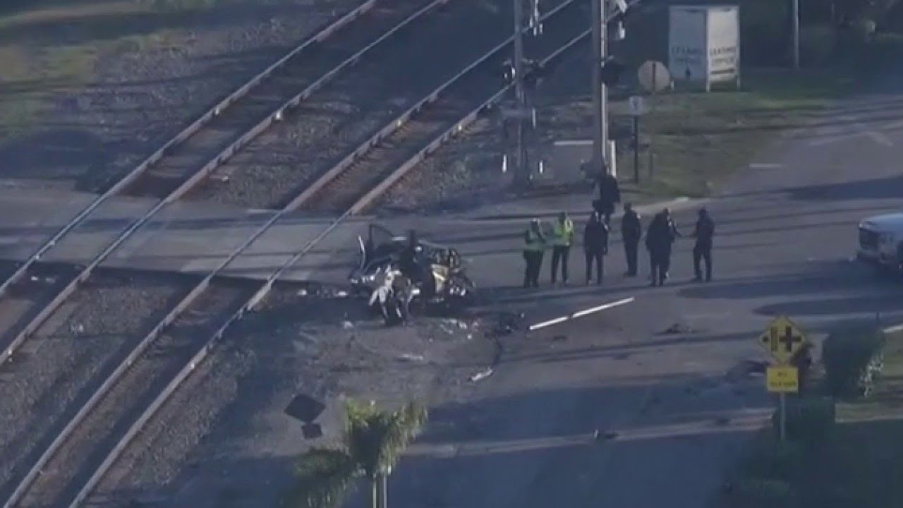 1 airlifted after Brightline train crashes into car - YouTube