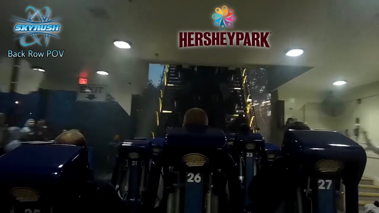 Skyrush Intense Hyper Coaster Back Row Night Ride POV - October 2022 ...