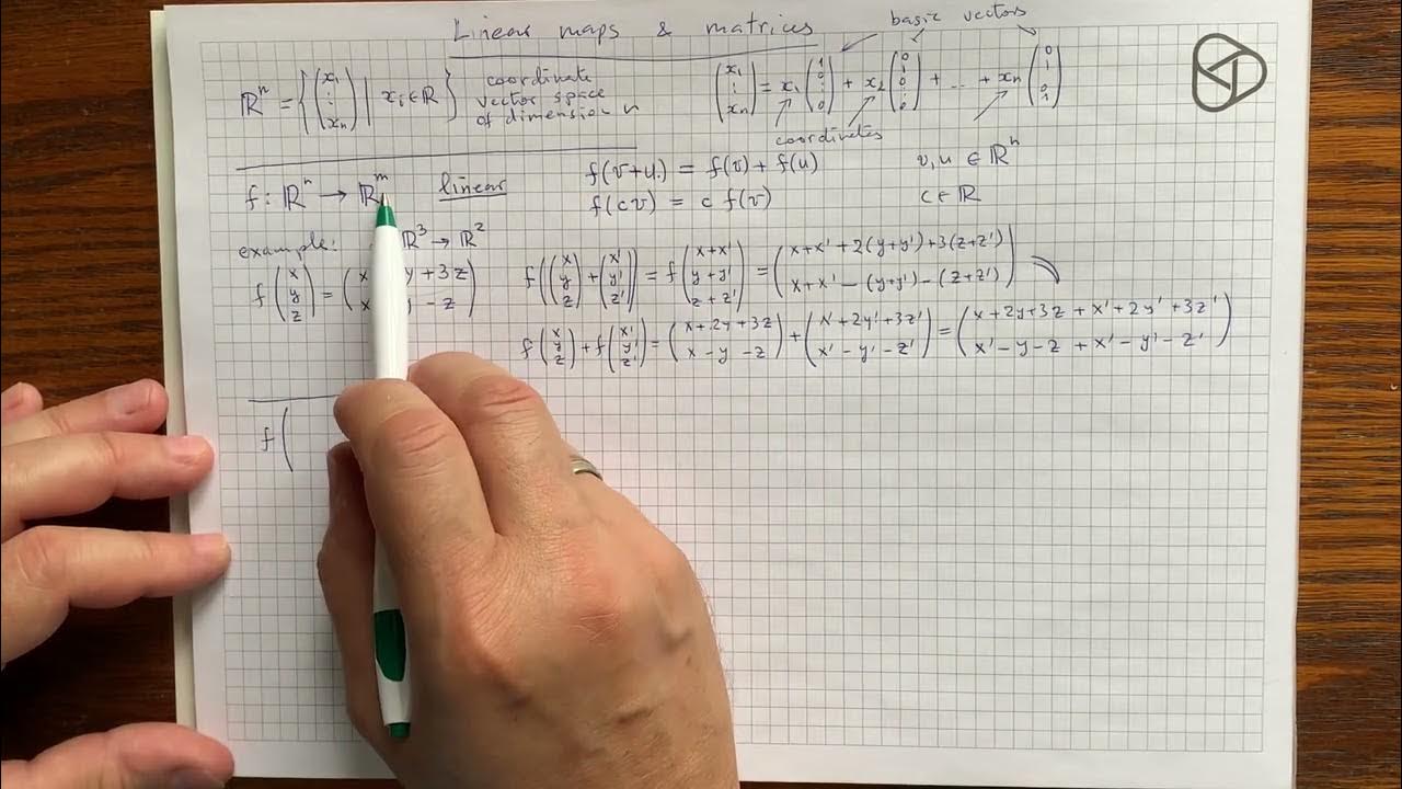 Linear maps and matrices - YouTube