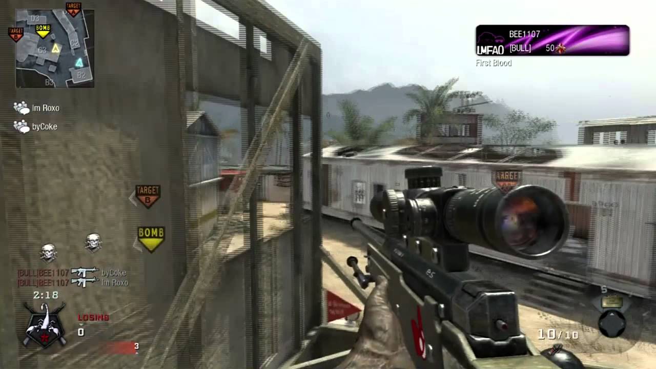black ops double wallbang spawnshot on firing range - YouTube