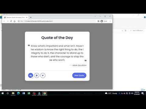 Random Quote Generator HTML CSS AND JS | Free Source Code | Power Edge ...
