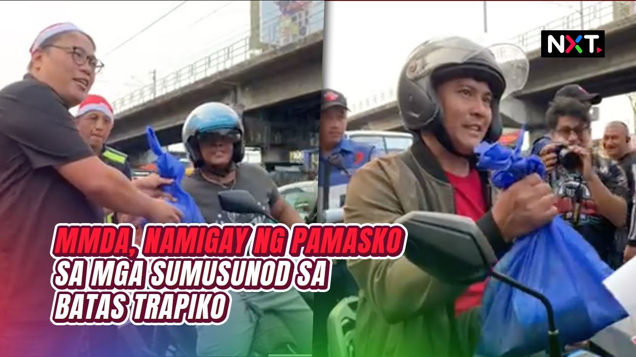 MMDA, namigay ng pamasko sa mga sumusunod sa batas trapiko | NXT - YouTube