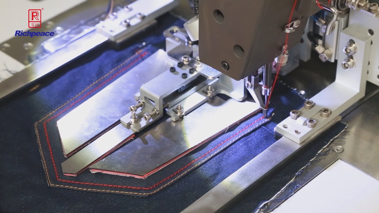 Richpeace Automatic Dual Color Pocket Setter Sewing Machine - YouTube